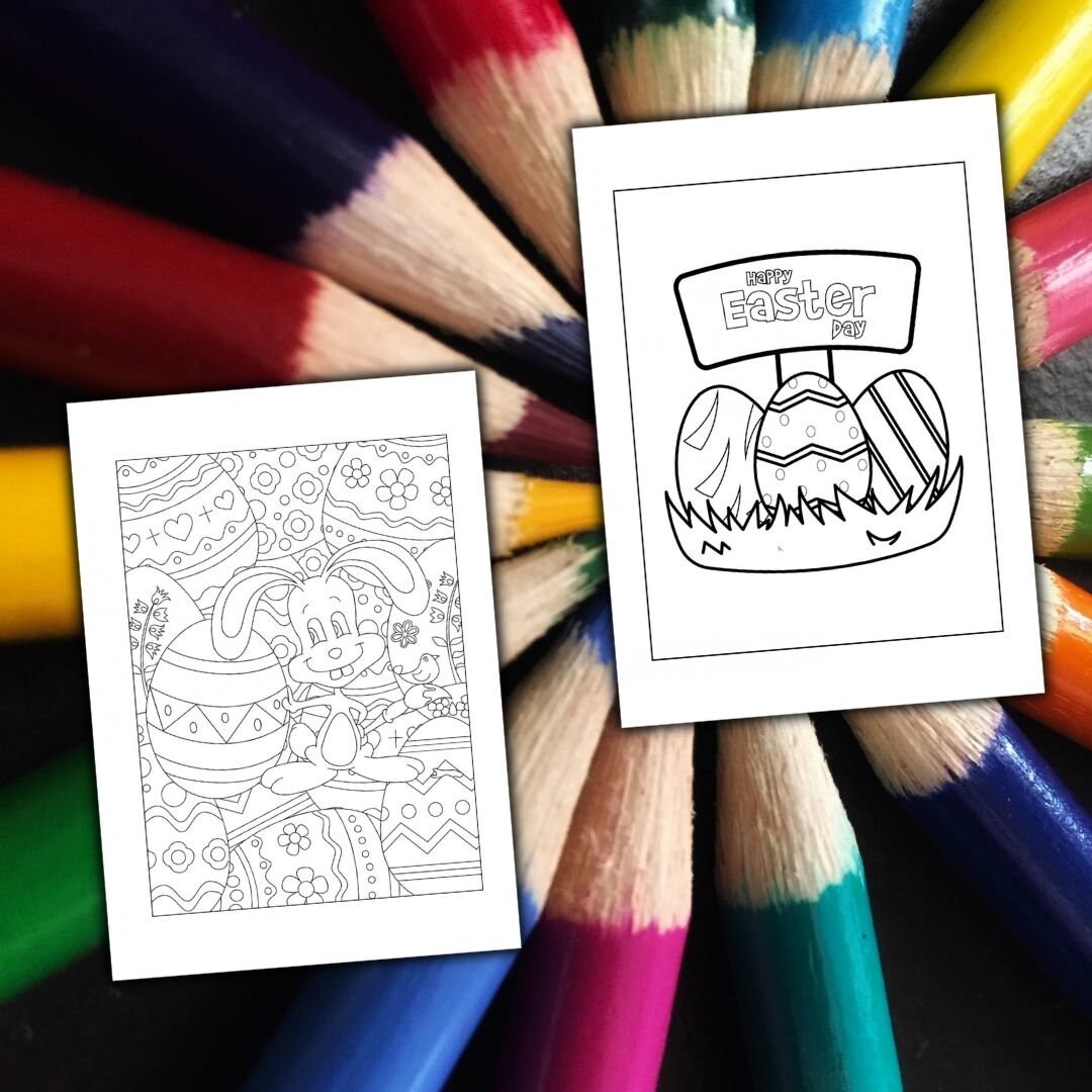150 HAPPY EASTER Coloring Pages. Cartoon Coloring Book for Kid ...