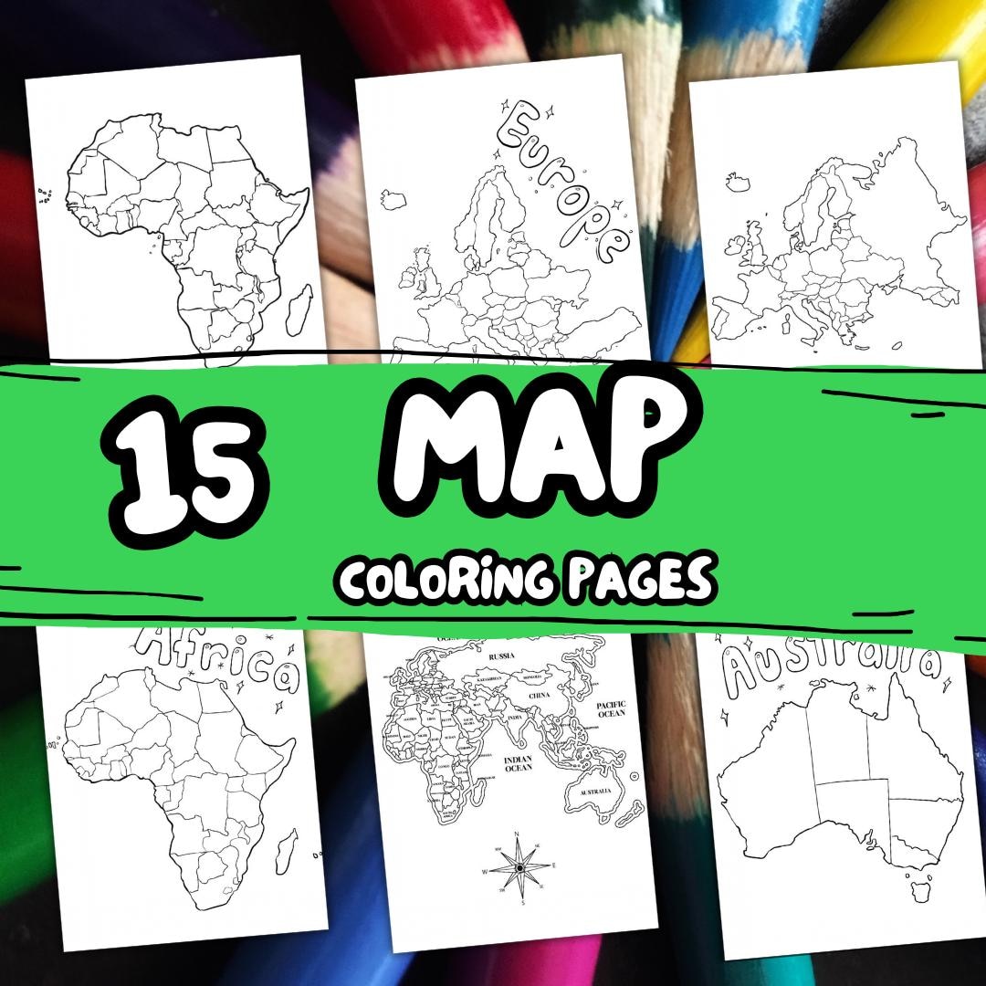 15 World Map Coloring Page, Coloring Maps Activity Coloring Sheets ...