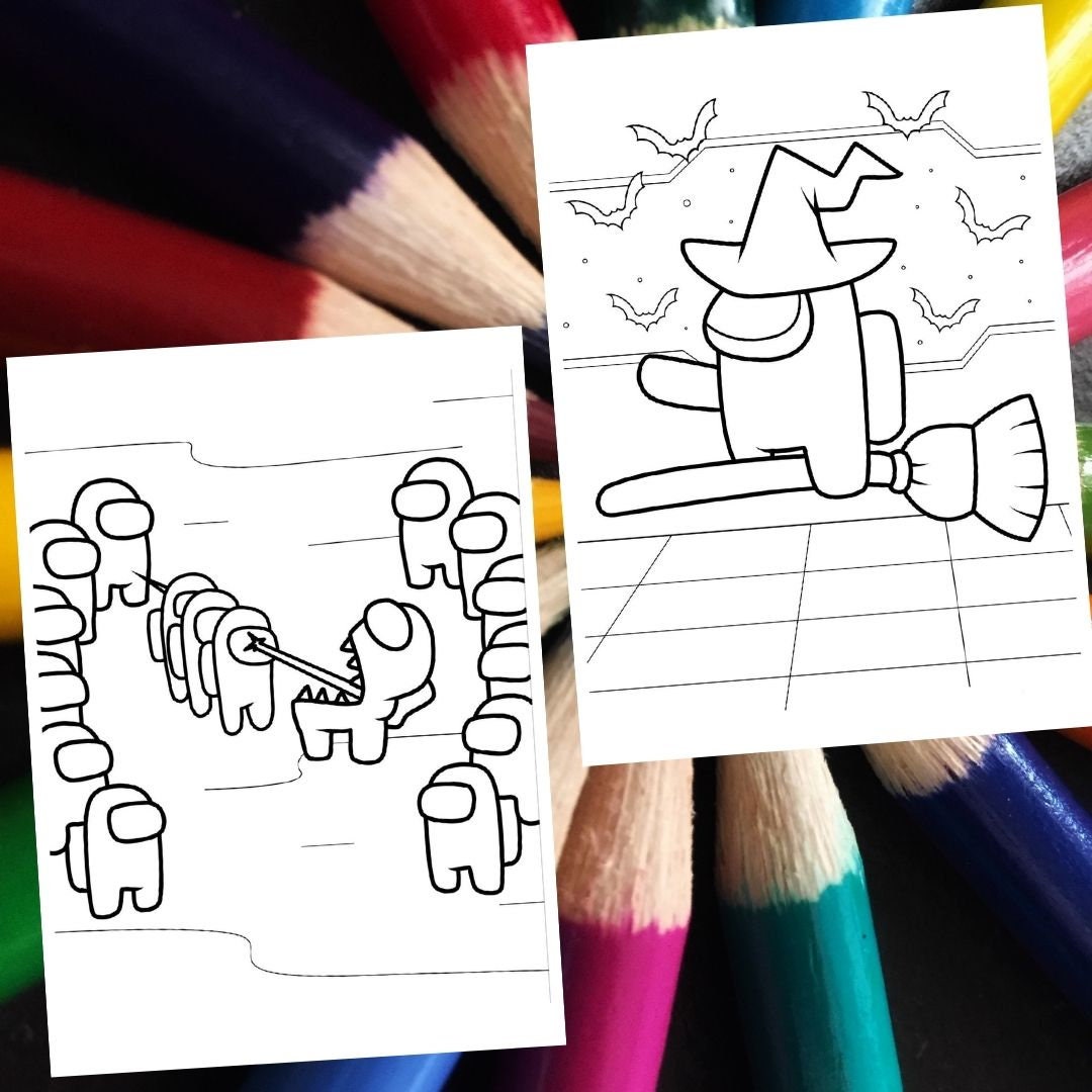65 AMONG US Color Pages. Among Us Coloring Book Fo Kid. Coloring Pages ...