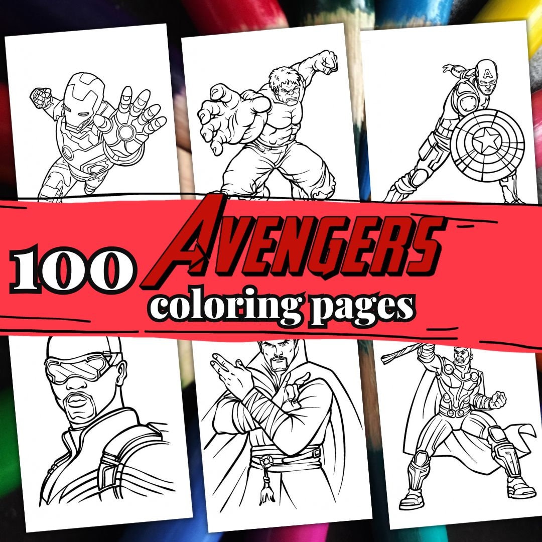 100 SUPERHERO Coloring Pages. Superhero Coloring Pages. Printable ...