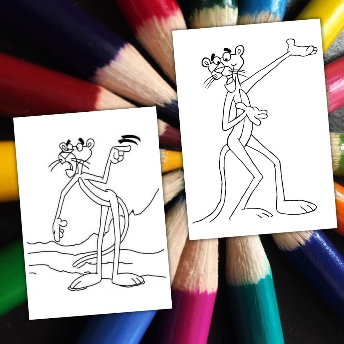 50 PINK PANTHER Color Pages. Pink Panther Book Photo Kid. Coloring ...