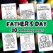 30 FATHER'S DAY Coloring Pages. Cartoon Coloring Book for Kids ...