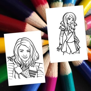 50 DESCENDANTS Coloring Pages, A4 Format Coloring Book for Kids, Kid ...