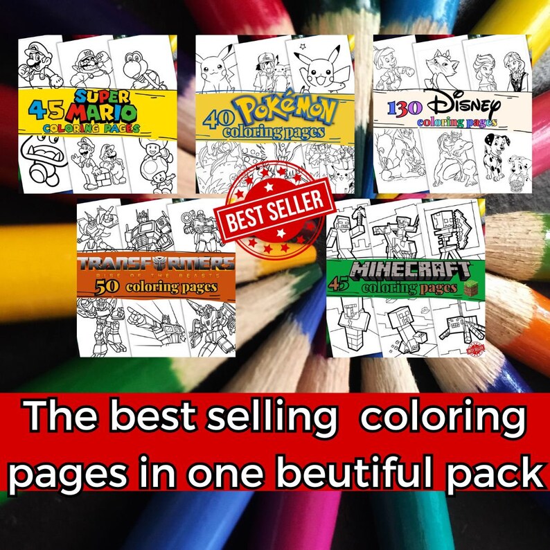1200 Whole Shop Bundle Coloring Pages, Adults Coloring Book, Grayscale ...