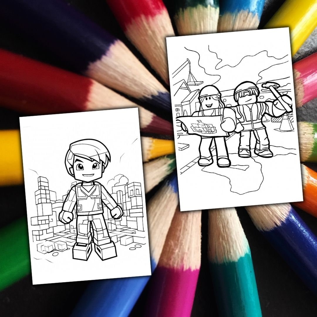 50 ROBLOX Coloring Pages. Roblox Coloring Book for Kids. Printable ...