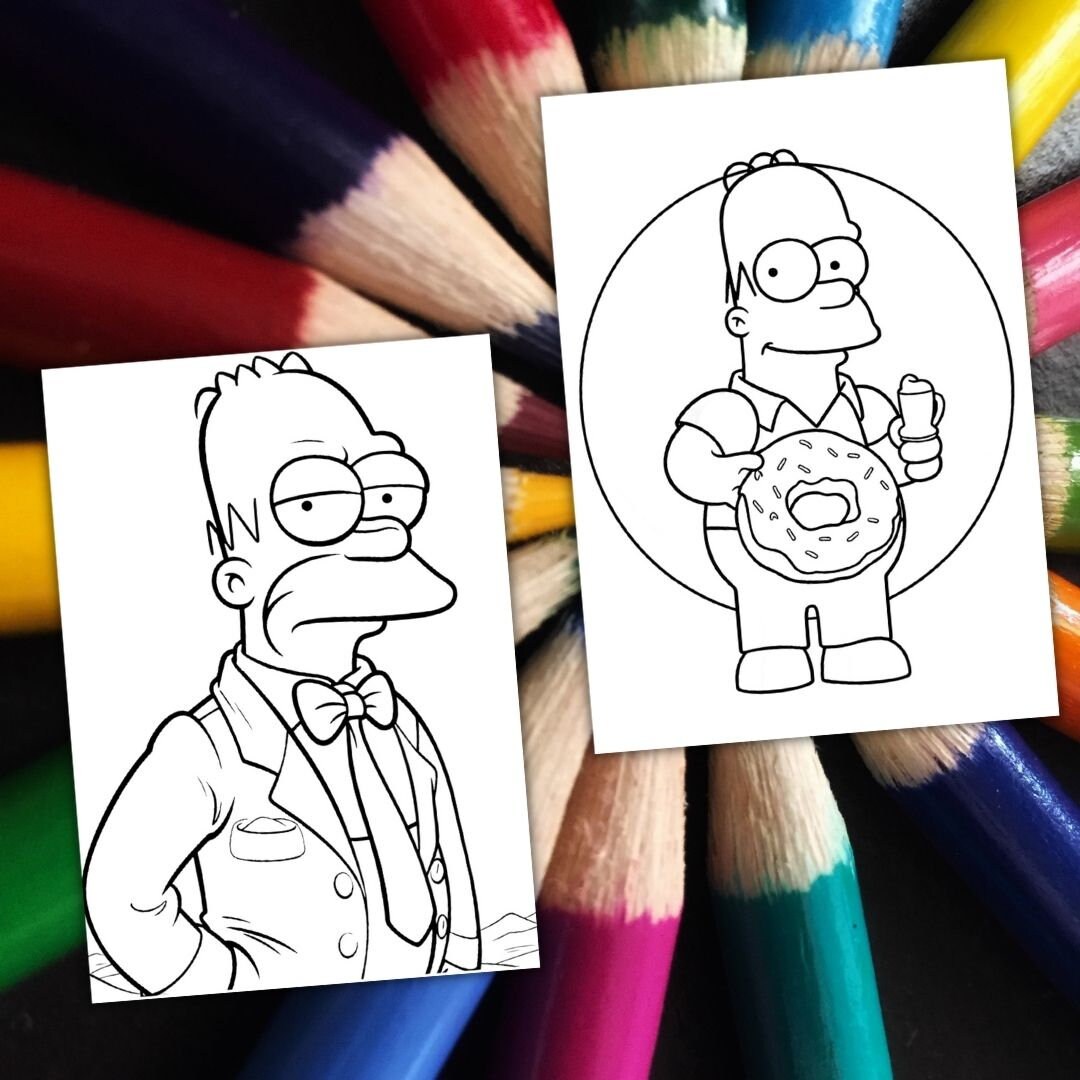 70 THE SIMPSONS Color Pages. the Simpsons Coloring Book Fo Kid ...