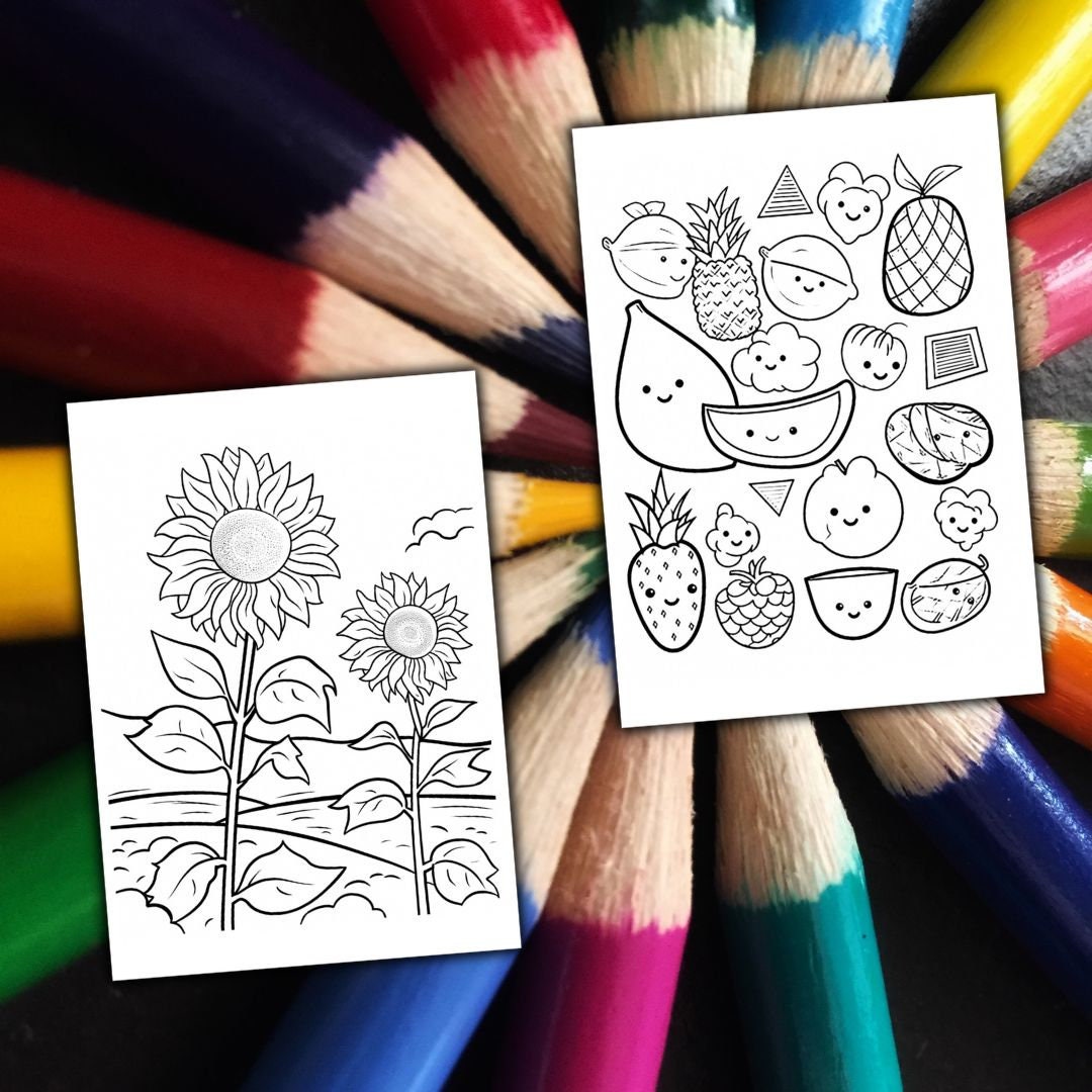 10 PRESCHOOL Coloring Pages. Preschool Coloring Book for Kids ...