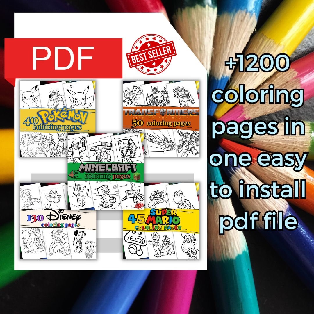 1200 Whole Shop Bundle Coloring Pages, Adults Coloring Book, Grayscale ...