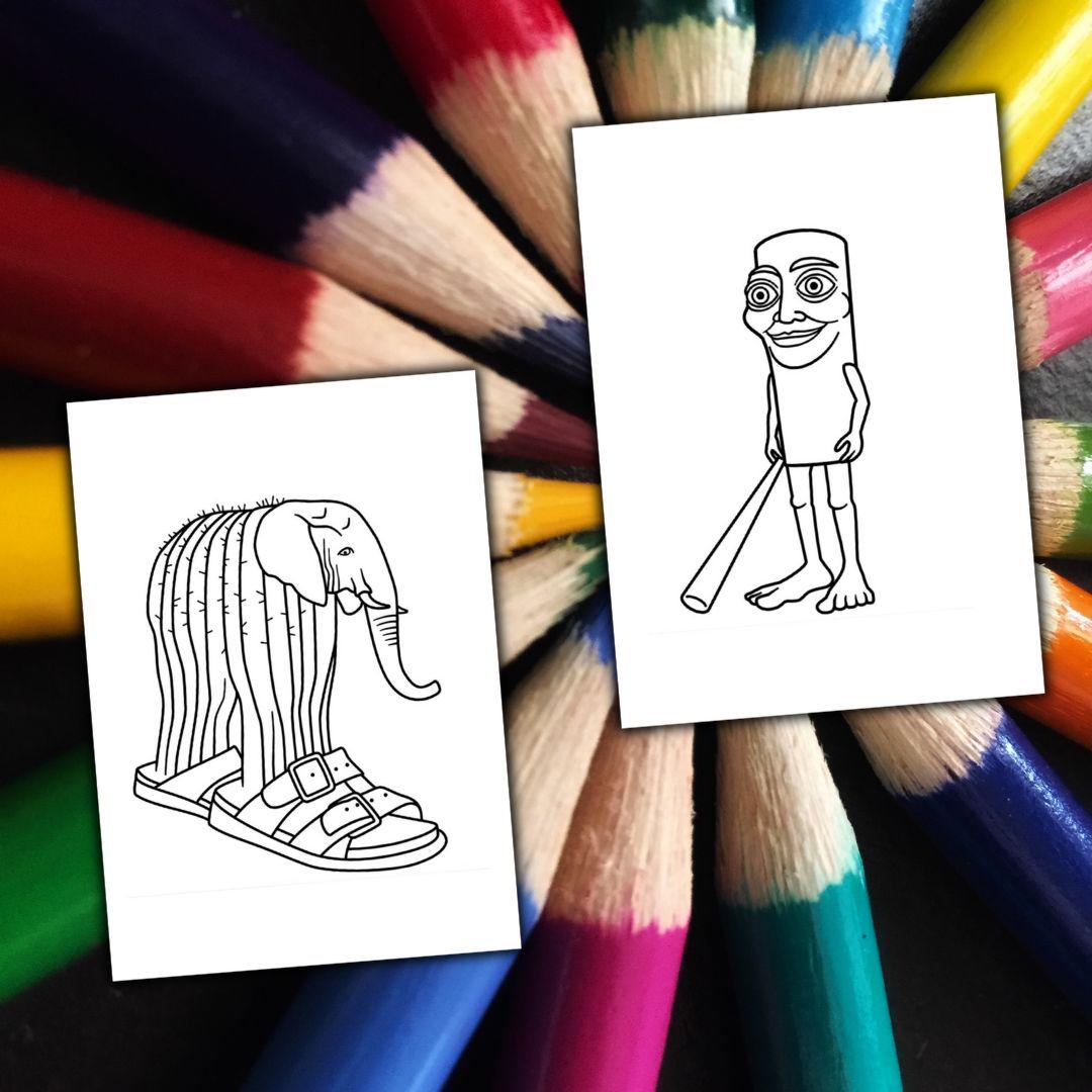 15 Italian Brainrot Animals Coloring Page, Kids Cartoon Characters ...