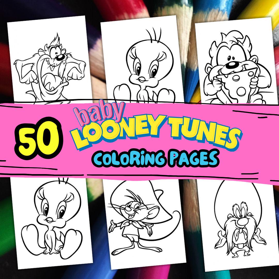 50 Cartoon Tunes Coloring Page, Kids Cartoon Characters Coloring Sheets ...