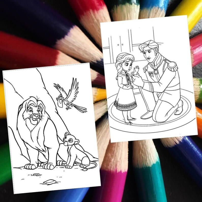 135 Cartoon MIX Coloring Pages, A4 Format Coloring Book for Kids, Kid ...