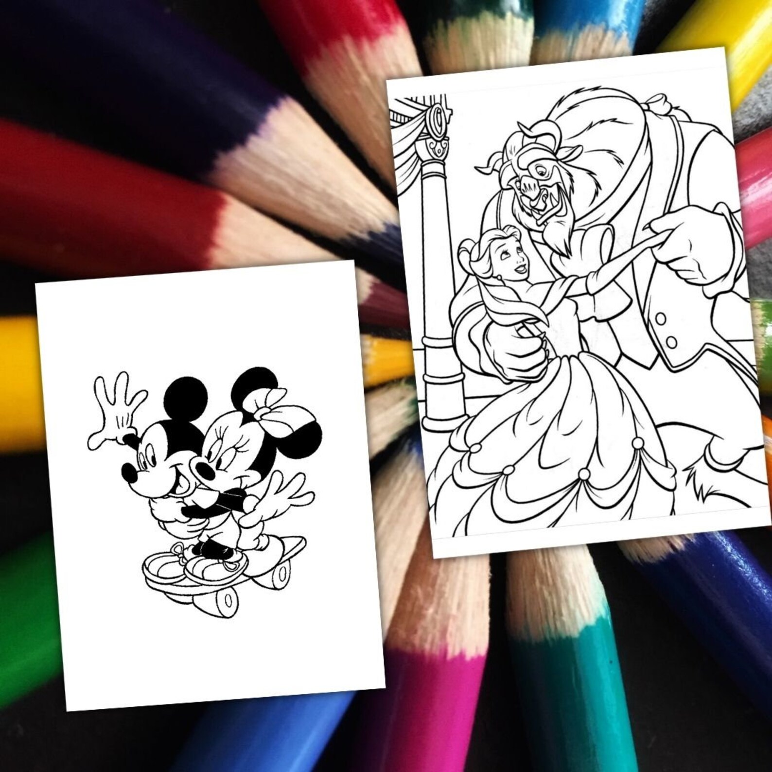 135 Cartoon MIX Coloring Pages, A4 Format Coloring Book for Kids, Kid ...