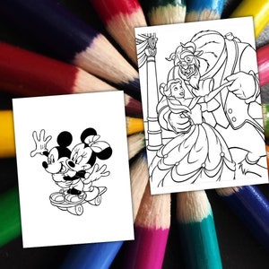 135 Cartoon MIX Coloring Pages, A4 Format Coloring Book for Kids, Kid ...