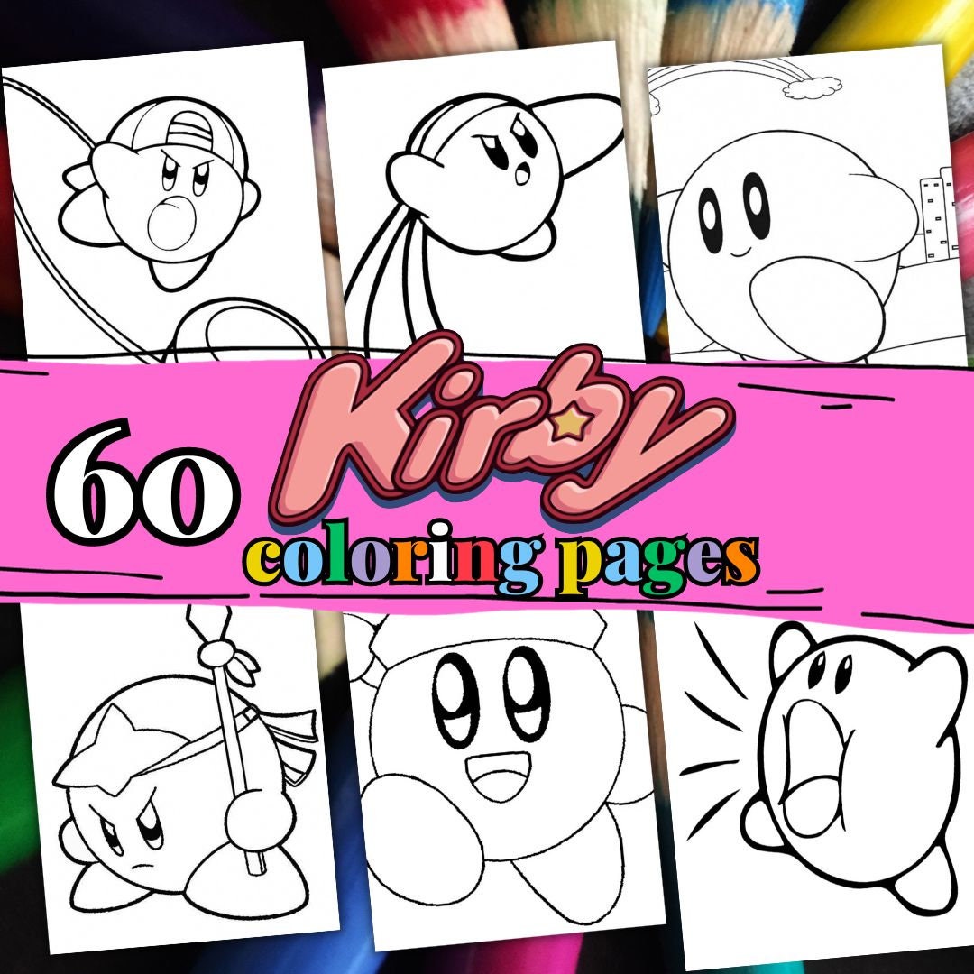 60 KIRBY Color Pages. Kirby Book Photo Kid. Coloring Pages for Adults ...