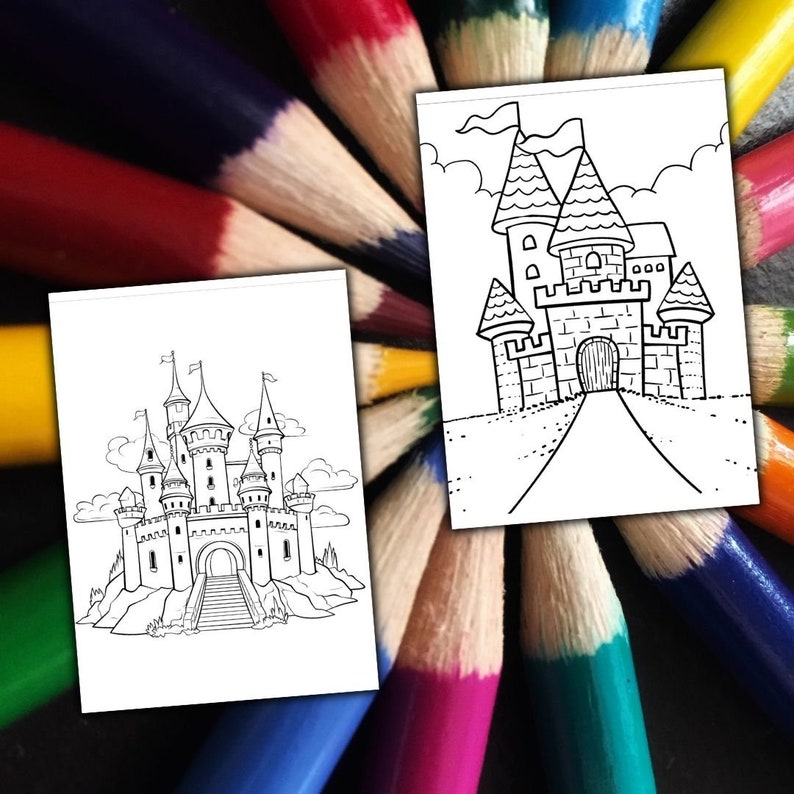 100 CASTLE Color Pages. Castle Coloring Book Photo Kid. Coloring Pages ...