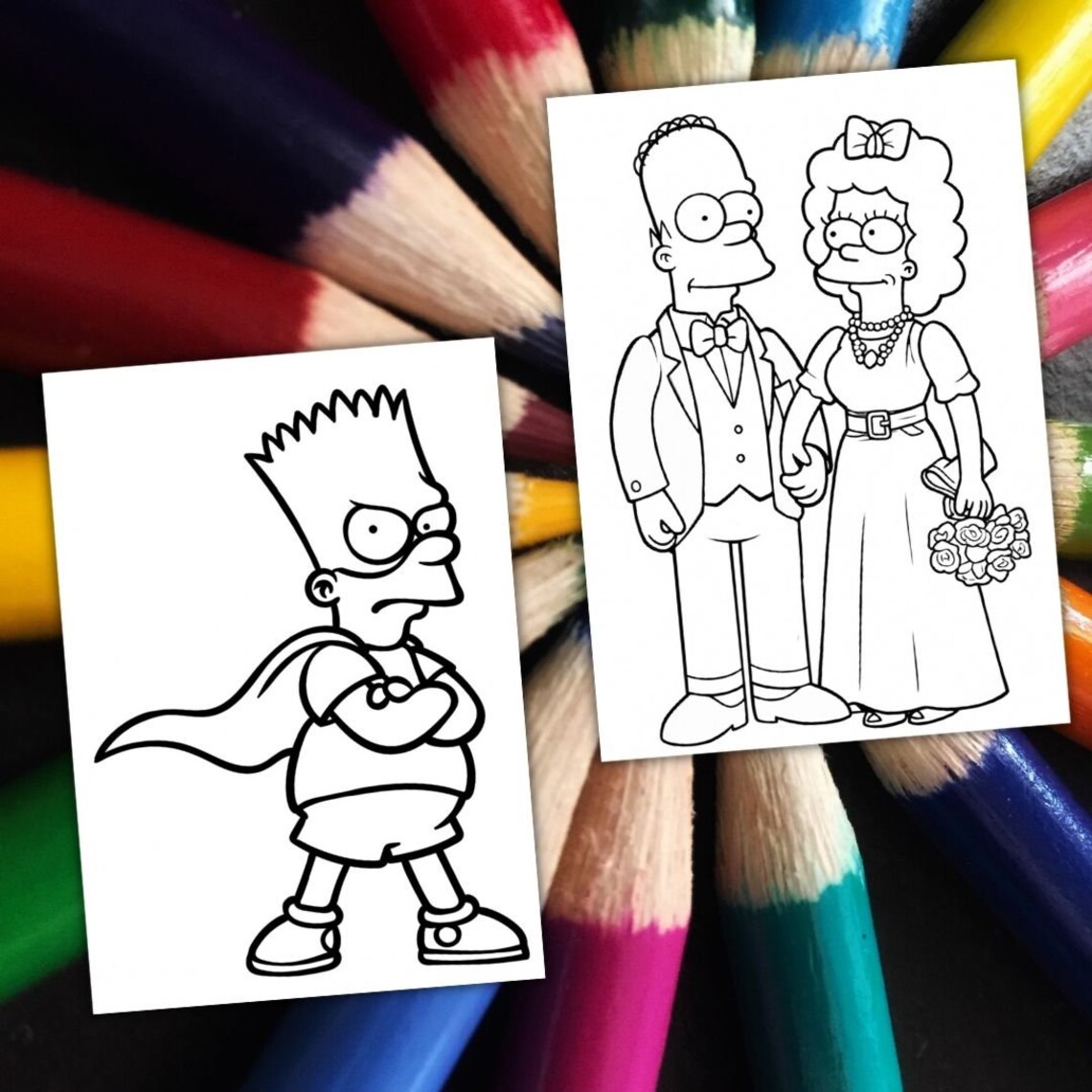 70 THE SIMPSONS Color Pages. the Simpsons Coloring Book Fo Kid ...