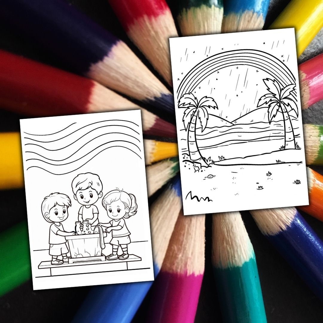 54 RAINBOW Color Pages. Rainbow Coloring Book Photo Kid. Coloring Pages ...