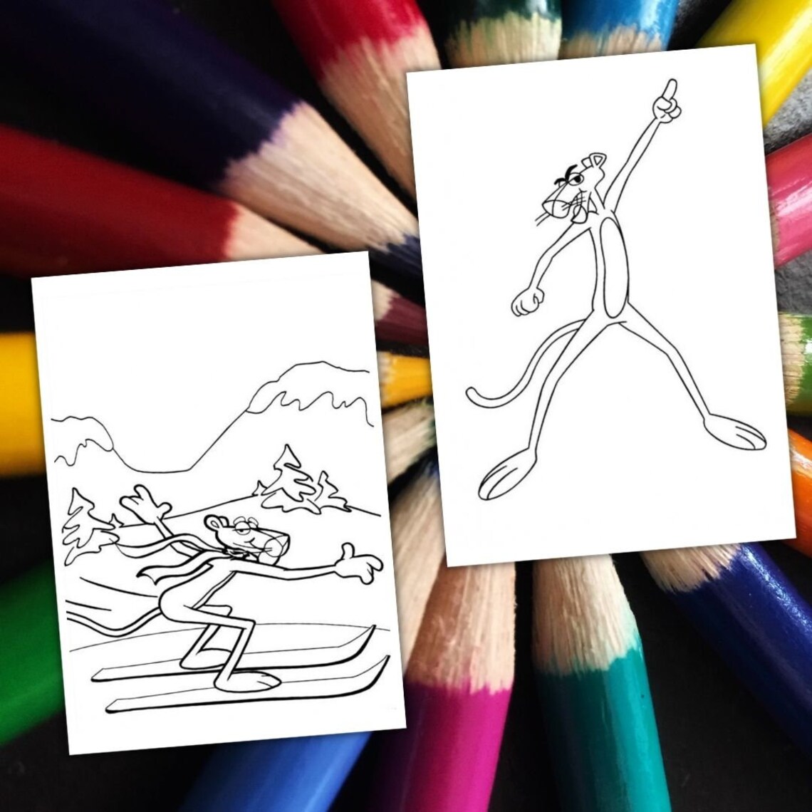 50 PINK PANTHER Color Pages. Pink Panther Book Photo Kid. Coloring ...