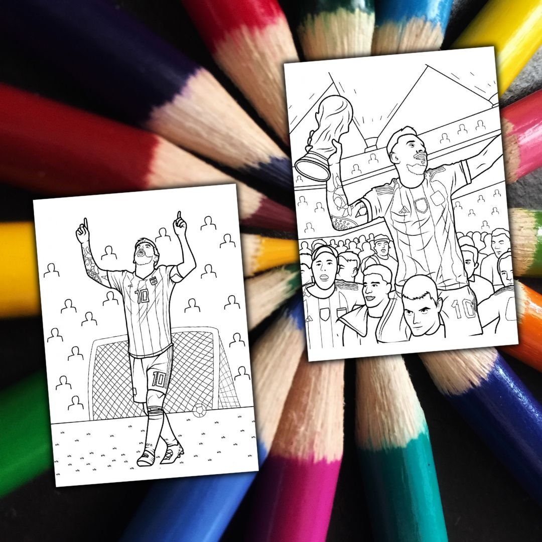 60 MESSI Coloring Pages. Soccer Coloring Book for Kids. Soccer Birthday ...
