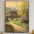 Vintage Spring Landscape Painting, Vibrant Spring Scene With Blossoming ...