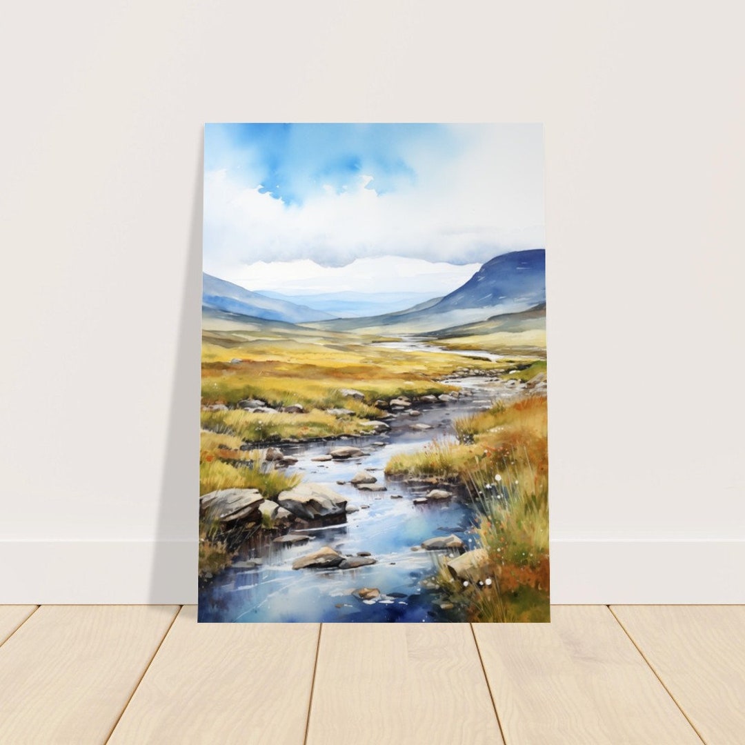 Picture Norway Framed or Unframed A4 A3 A2 Frame Poster Bars Watercolor ...