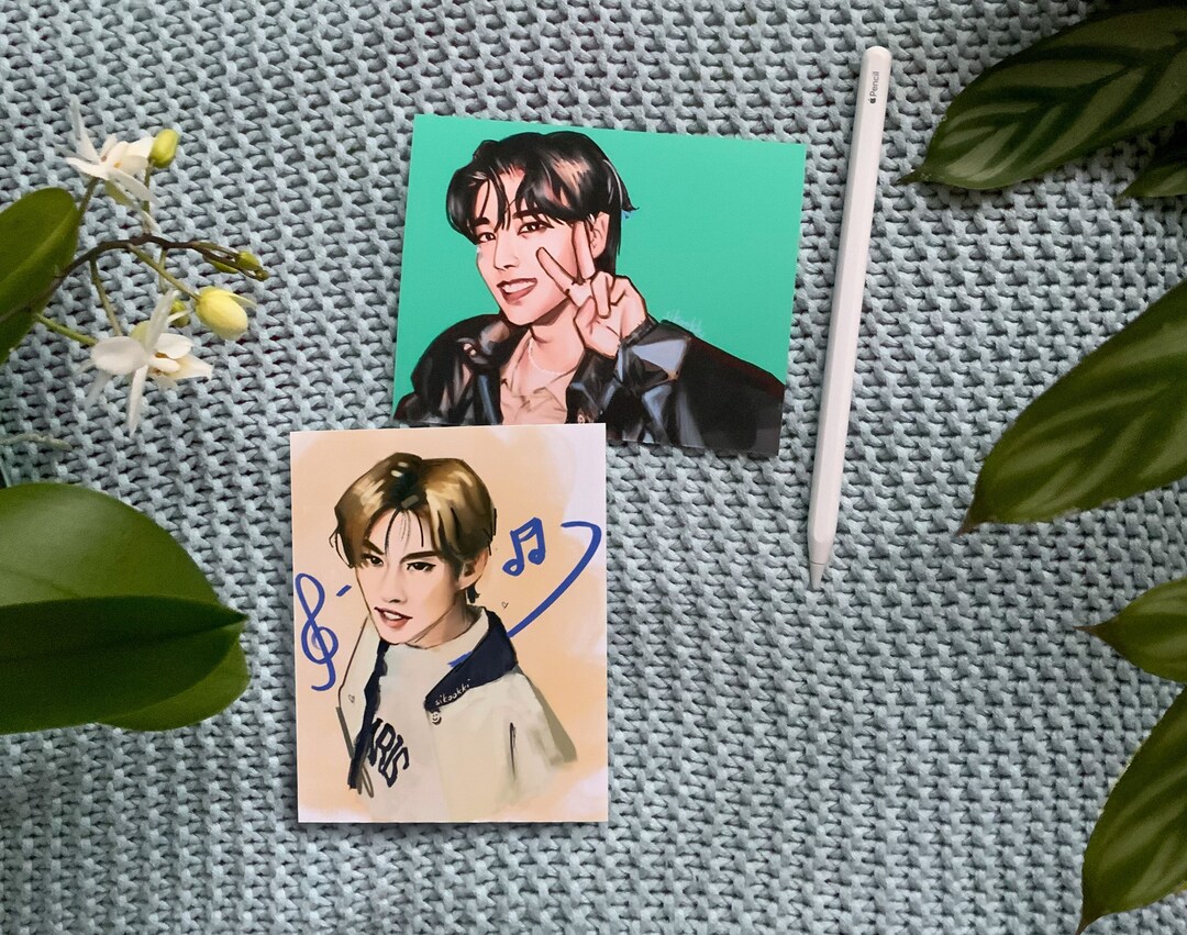 Mini Skz Art Prints 9x12cm Stray Kids Lee Know & Han Jisung - Etsy