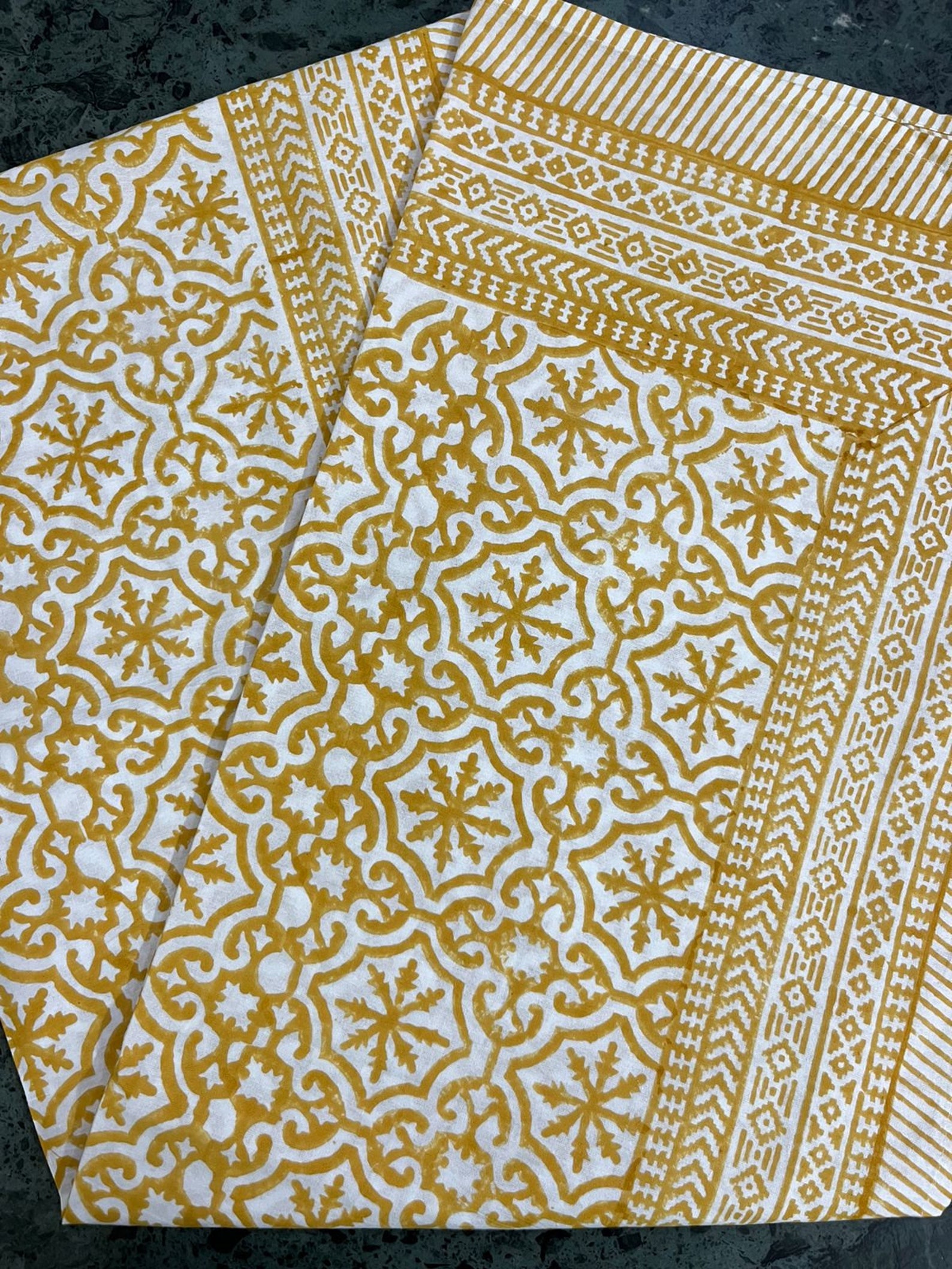 Indian Hand Block Print Cotton Dining Table Cloth - Block Print Table ...