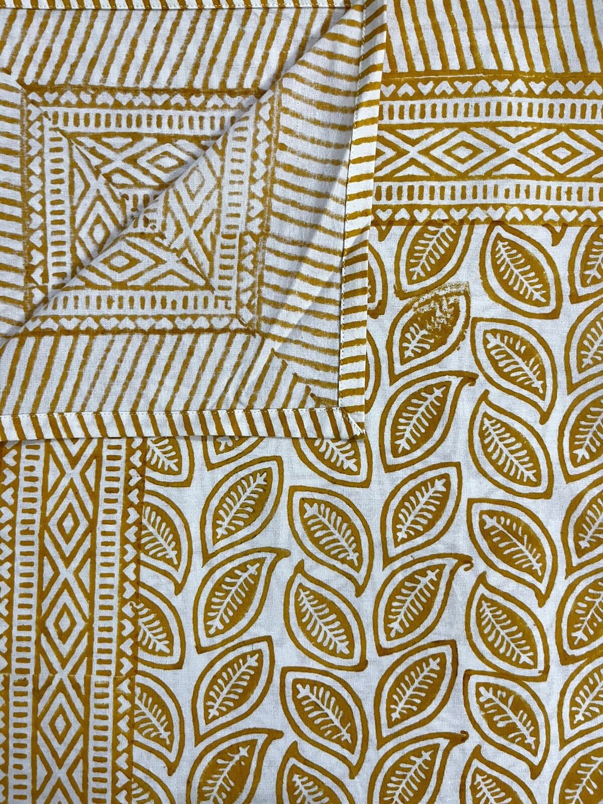Indian Hand Block Print Cotton Dining Table Cloth - Block Print Table ...