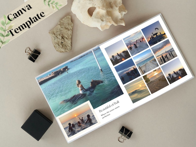Travel Photo Album Template | Travel Photobook Template | Square Travel ...