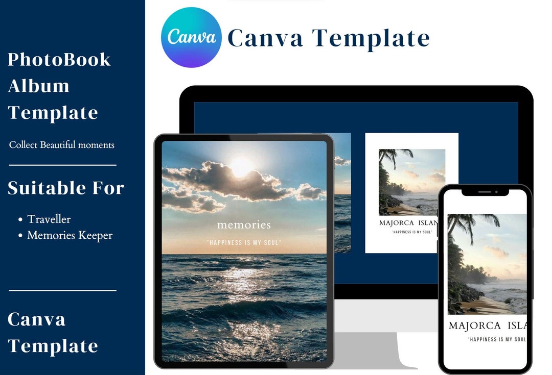 Travel Photo Album Minimalist Photo Album Photobook for - Etsy