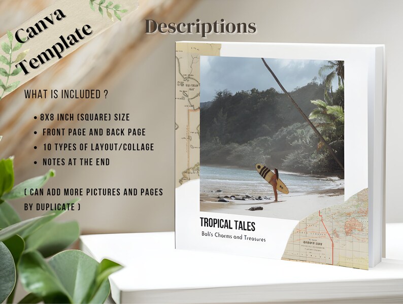 Travel Photo Album Template Travel Photobook Template Square Travel ...