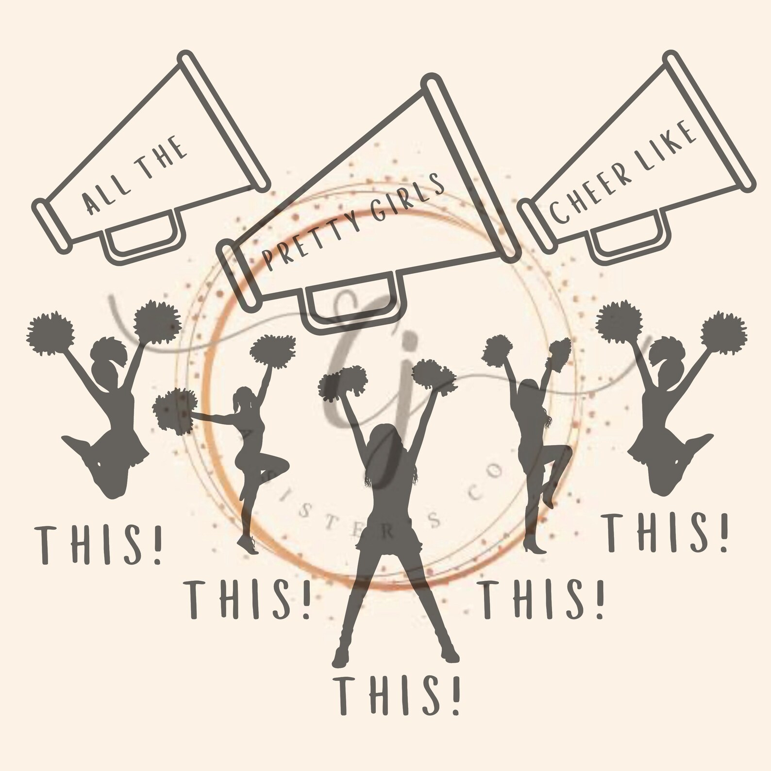 Cheer Cheerleaders SVG PNG Digital Download Sublimation All the Pretty ...