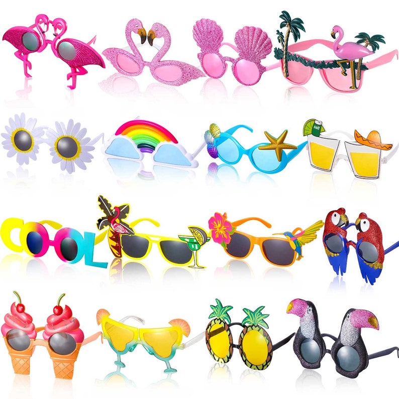 16 Pairs Funny Luau Party Sunglasses Novelty Hawaiian - Etsy