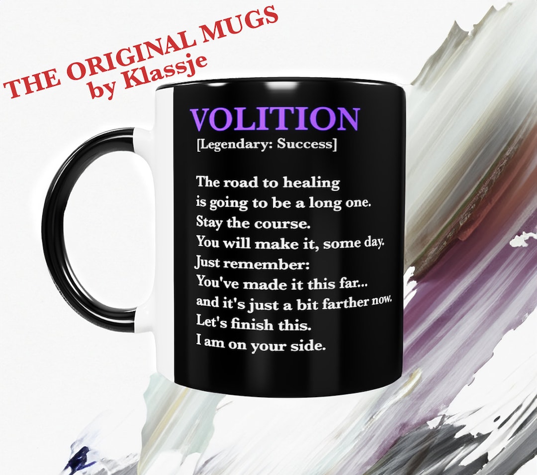 VOLITION Mug, Disco Elysium, Morning Coffee Inspiration and Motivation ...