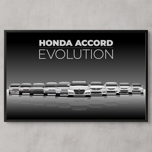 Honda Accord Generations Evolutions History Retro Vintage - Etsy