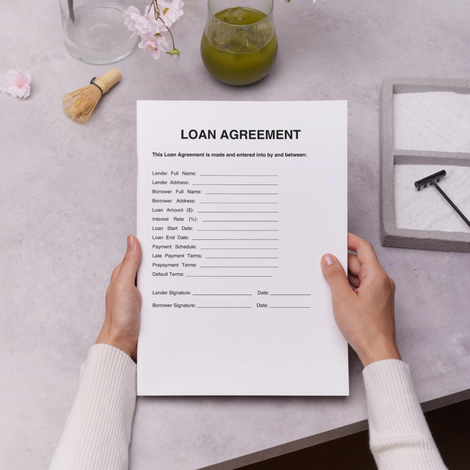 Loan Agreement, Loan Template, Fillable Loan Contract, Personal Loan ...