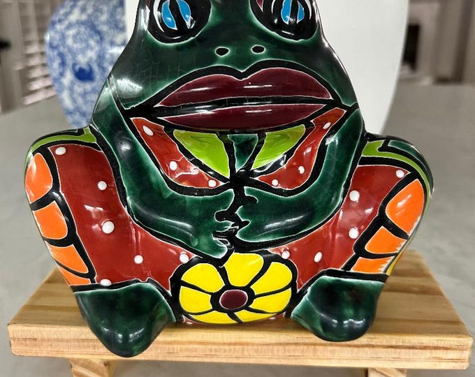 Talavera Frog Flowerpot | Ceramic Pottery for Indoor or Outdoor Use - Etsy