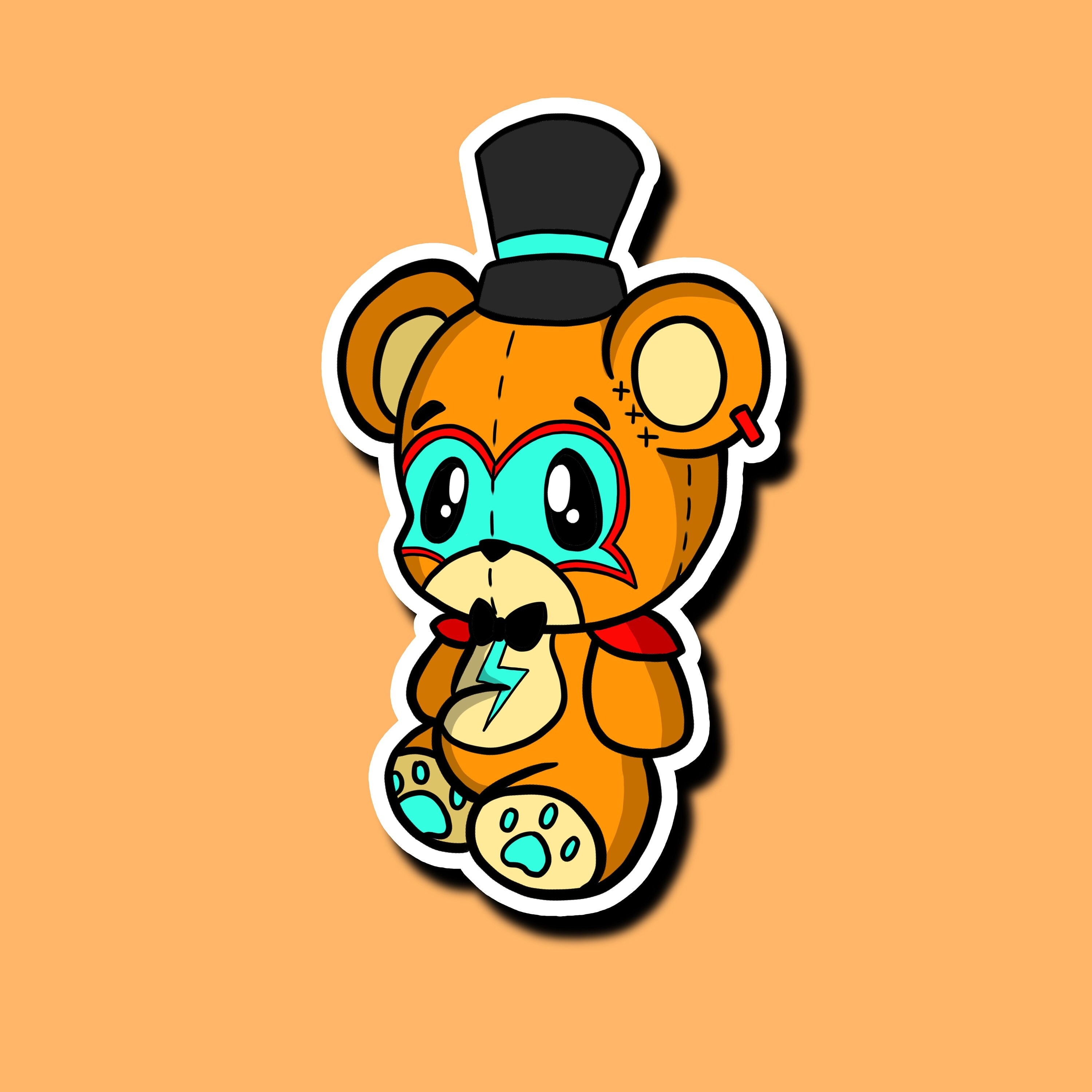 Freddy Fazbear Security Breach FNAF Plushy Sticker - Etsy