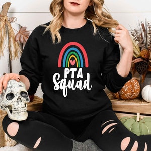 PTA Squad Sweatshirt, Parent Teacher Association, School Volunteer Sweat, PTA Tee, PTA Mom, Pta ...