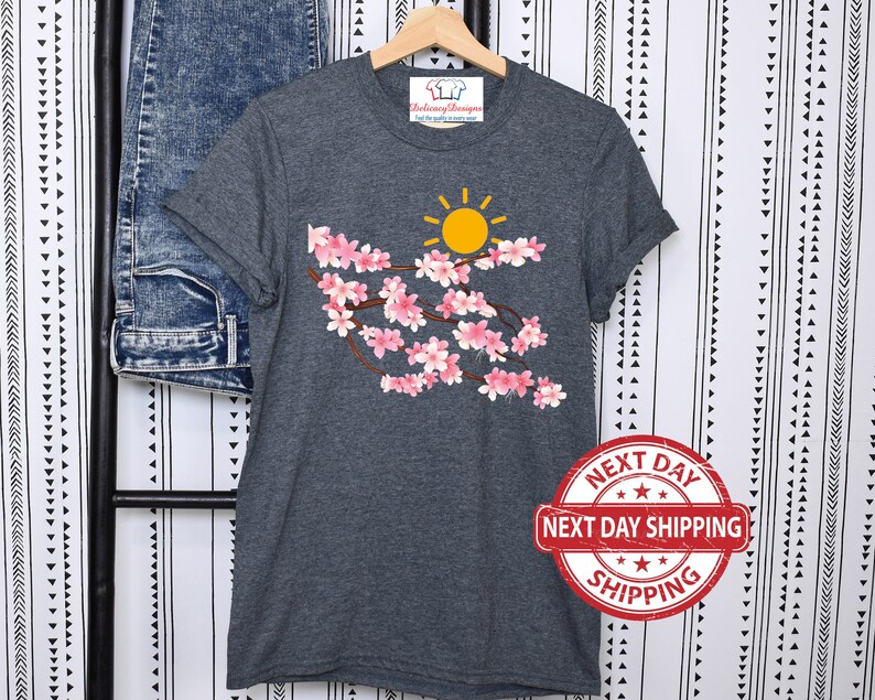 Cherry Blossom Shirt, Flower Nature Shirt, Hello Spring Shirt, Japanese ...