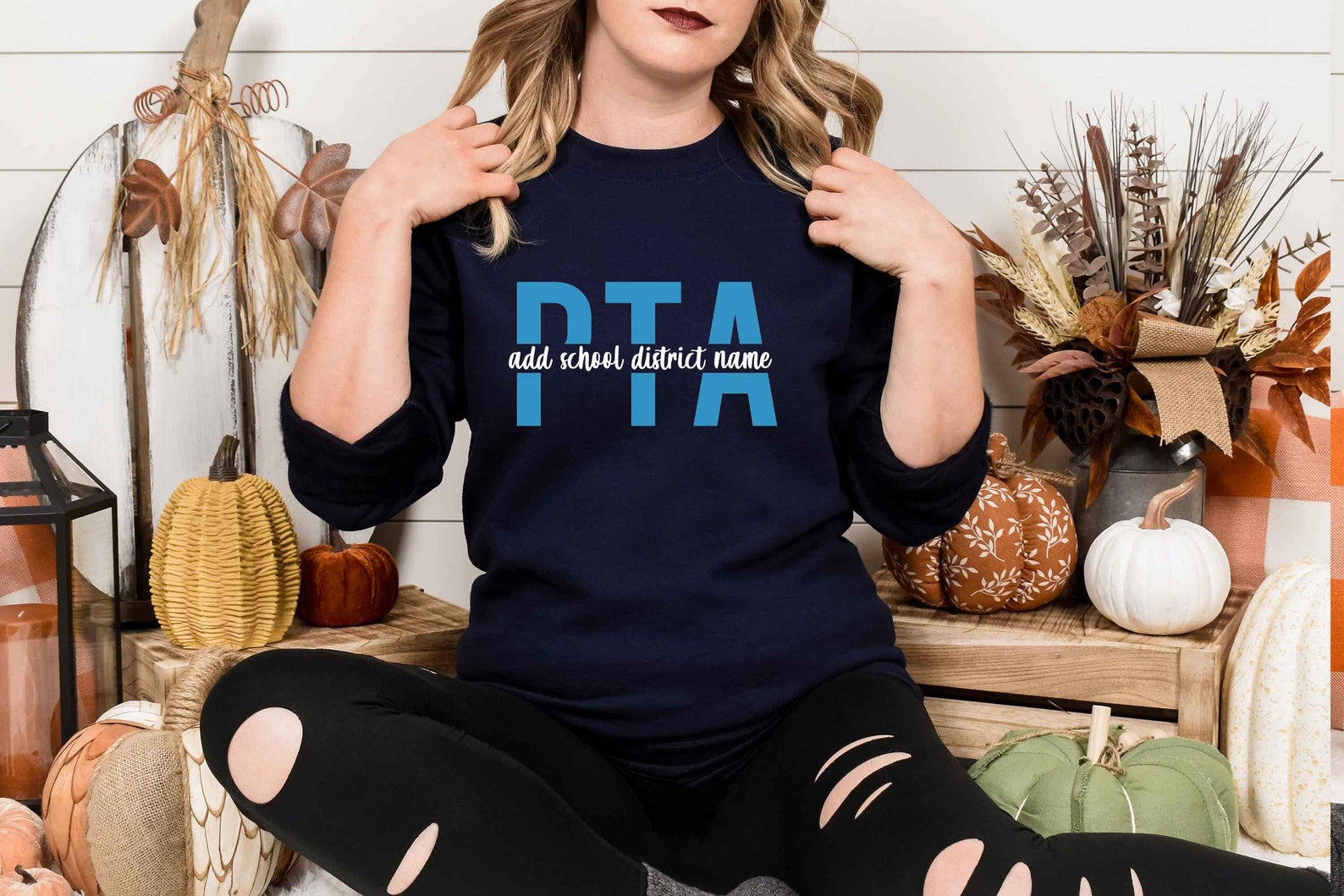 Custom PTA Sweatshirt, Personalized Parent Teacher Association, School Volunteer Sweat, PTA Tee ...