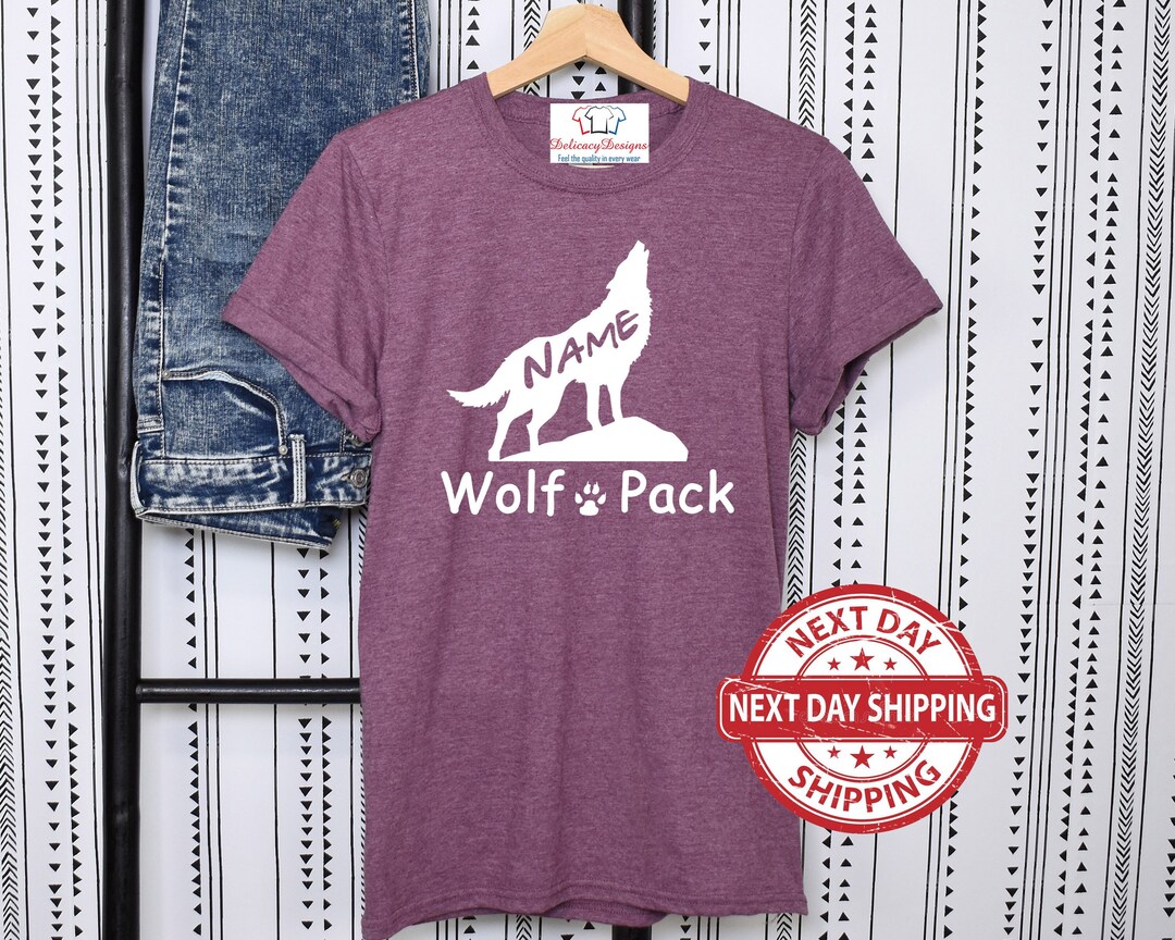 Wolf Pack Shirts, Wolf Family Matching T-shirts, Mama Wolf, Papa Wolf ...