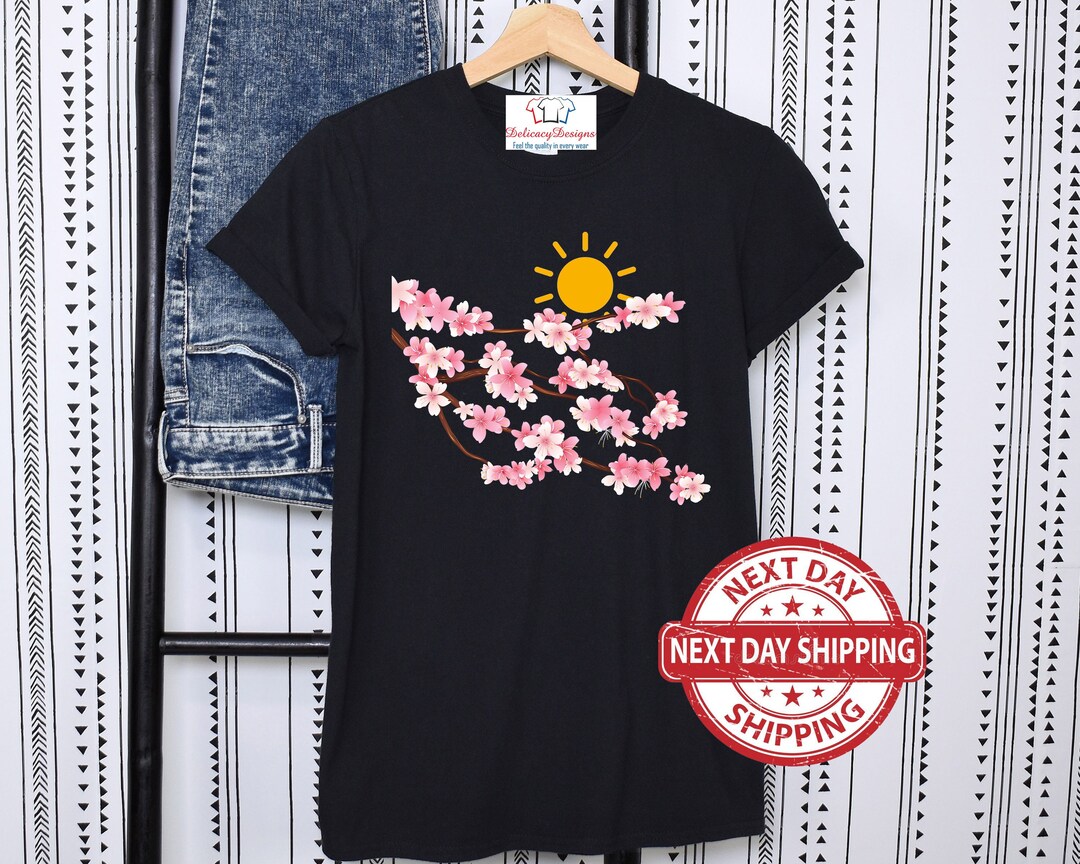 Cherry Blossom Shirt, Flower Nature Shirt, Hello Spring Shirt, Japanese ...