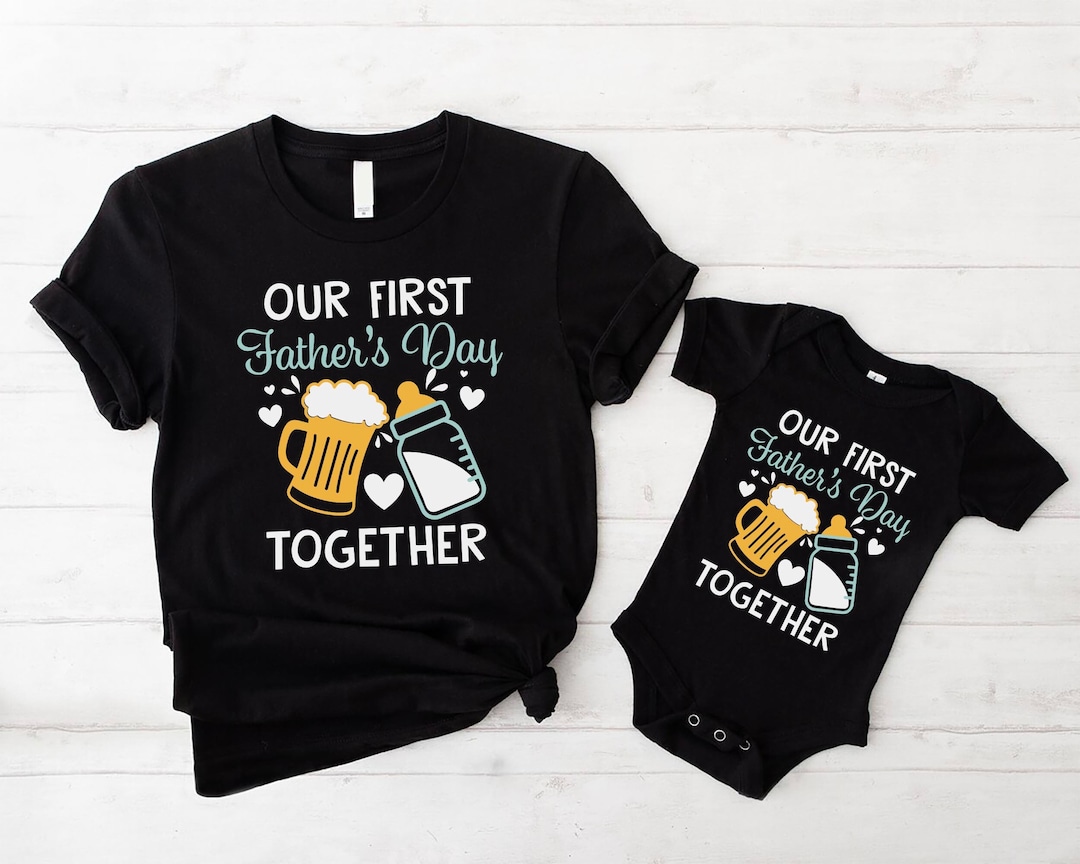 Our First Father's Day Together Shirts, Custom Father's Day Matching ...