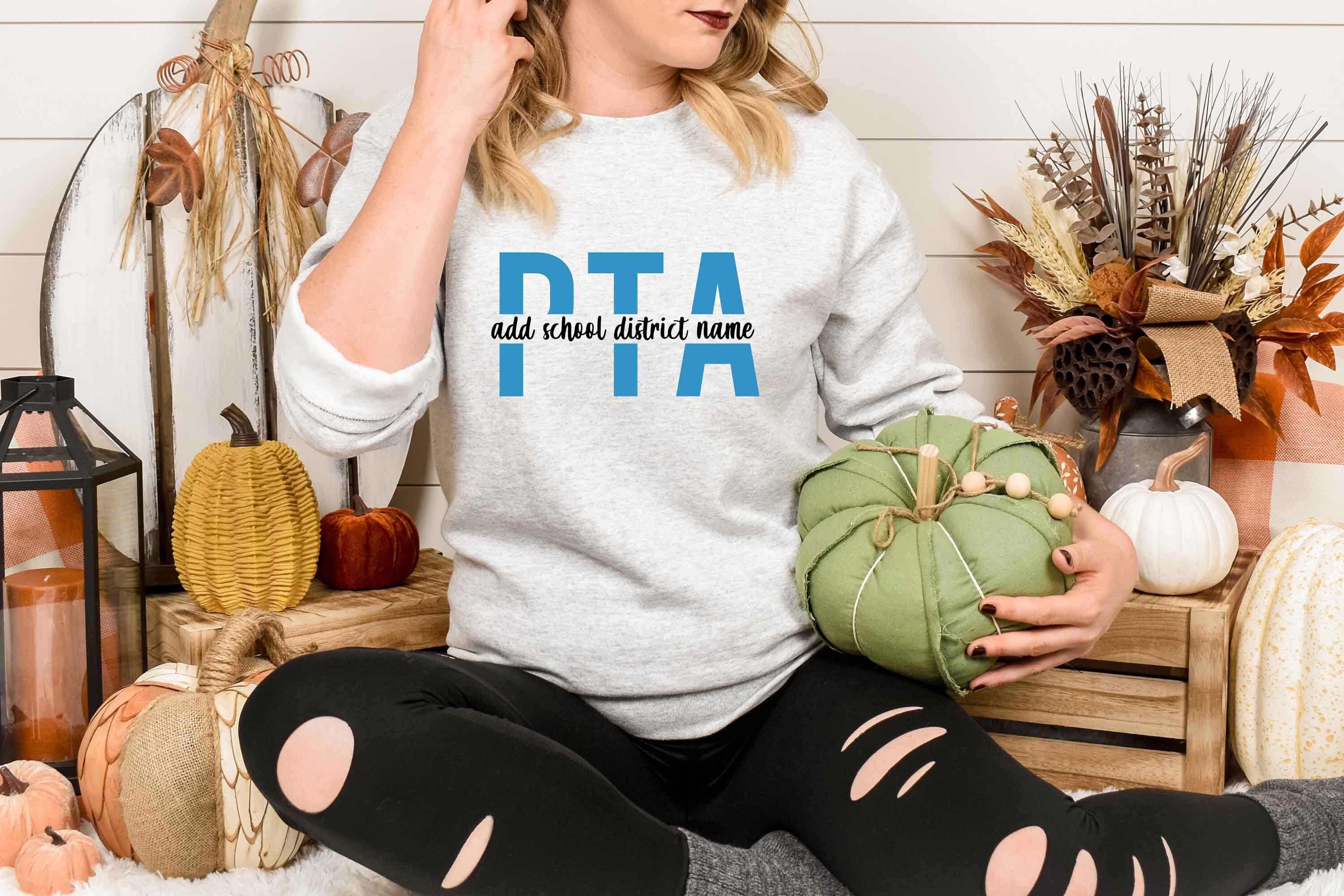 Custom PTA Sweatshirt, Personalized Parent Teacher Association, School ...