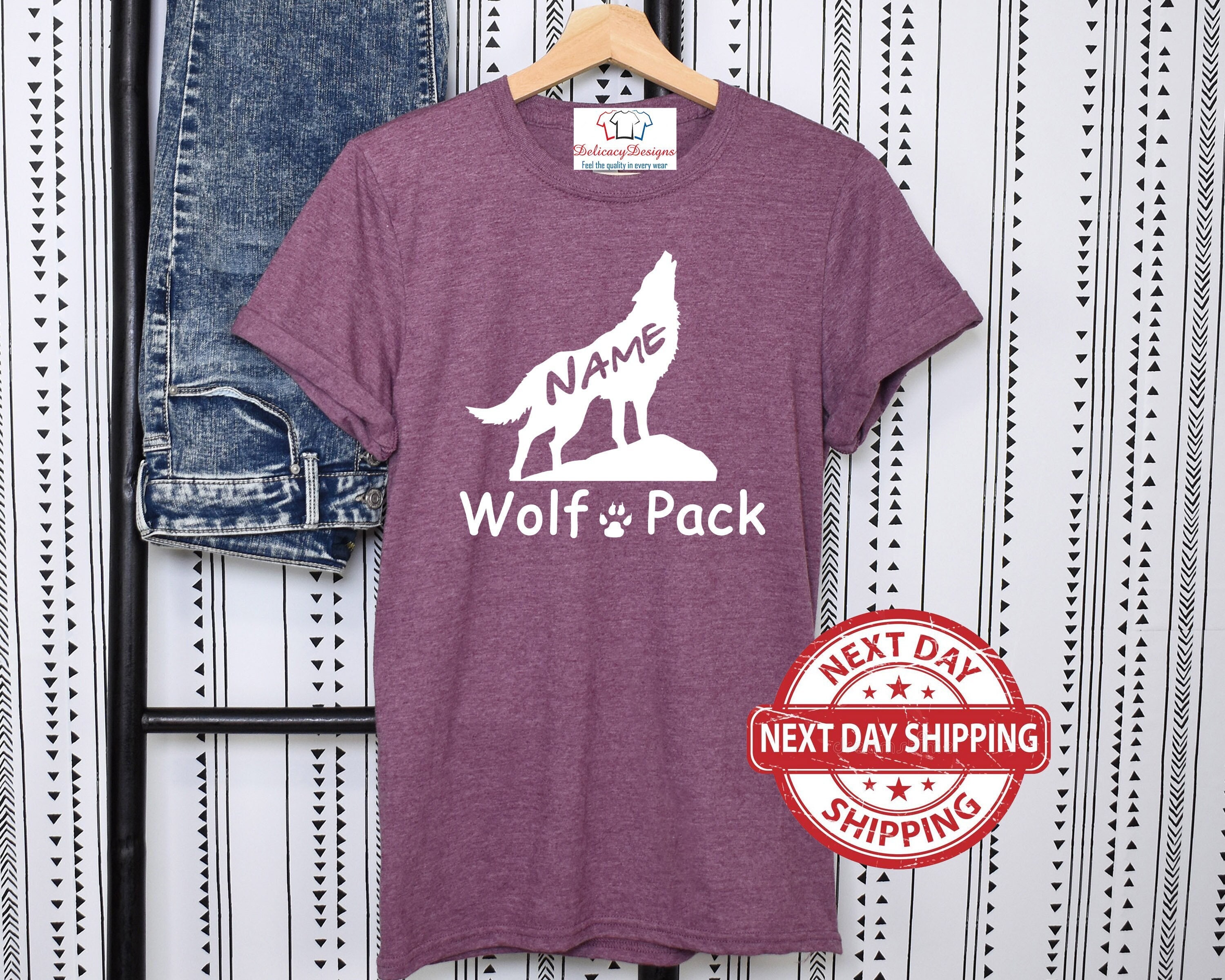 Wolf Pack Shirts, Wolf Family Matching T-shirts, Mama Wolf, Papa Wolf ...