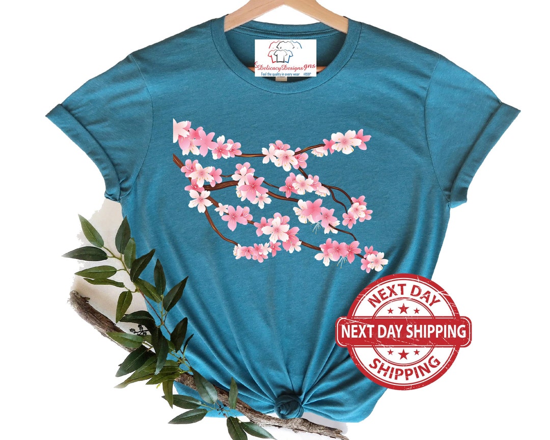 Cherry Blossom Shirt, Flower Nature Shirt, Hello Spring Shirt, Japanese ...