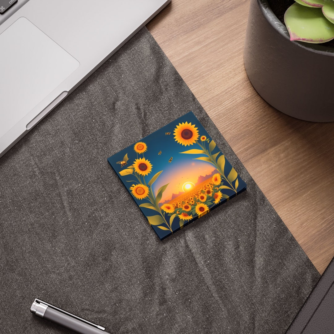 Sunflower Notes Post-it Note Pads - Etsy