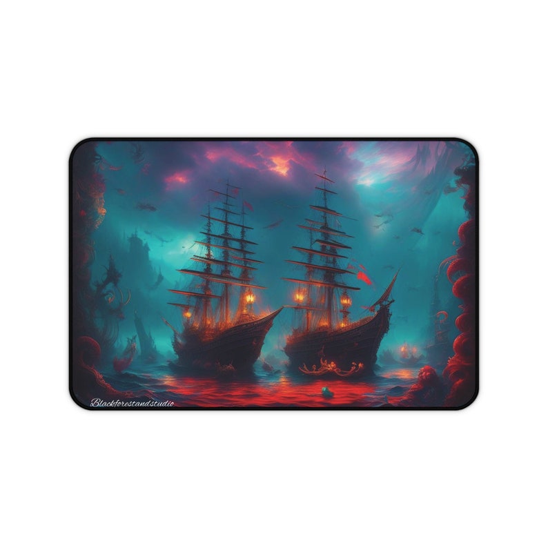 Ethereal Ghost Ship Desktop Mat Cover, Computer Mat, Mat Cover - Etsy