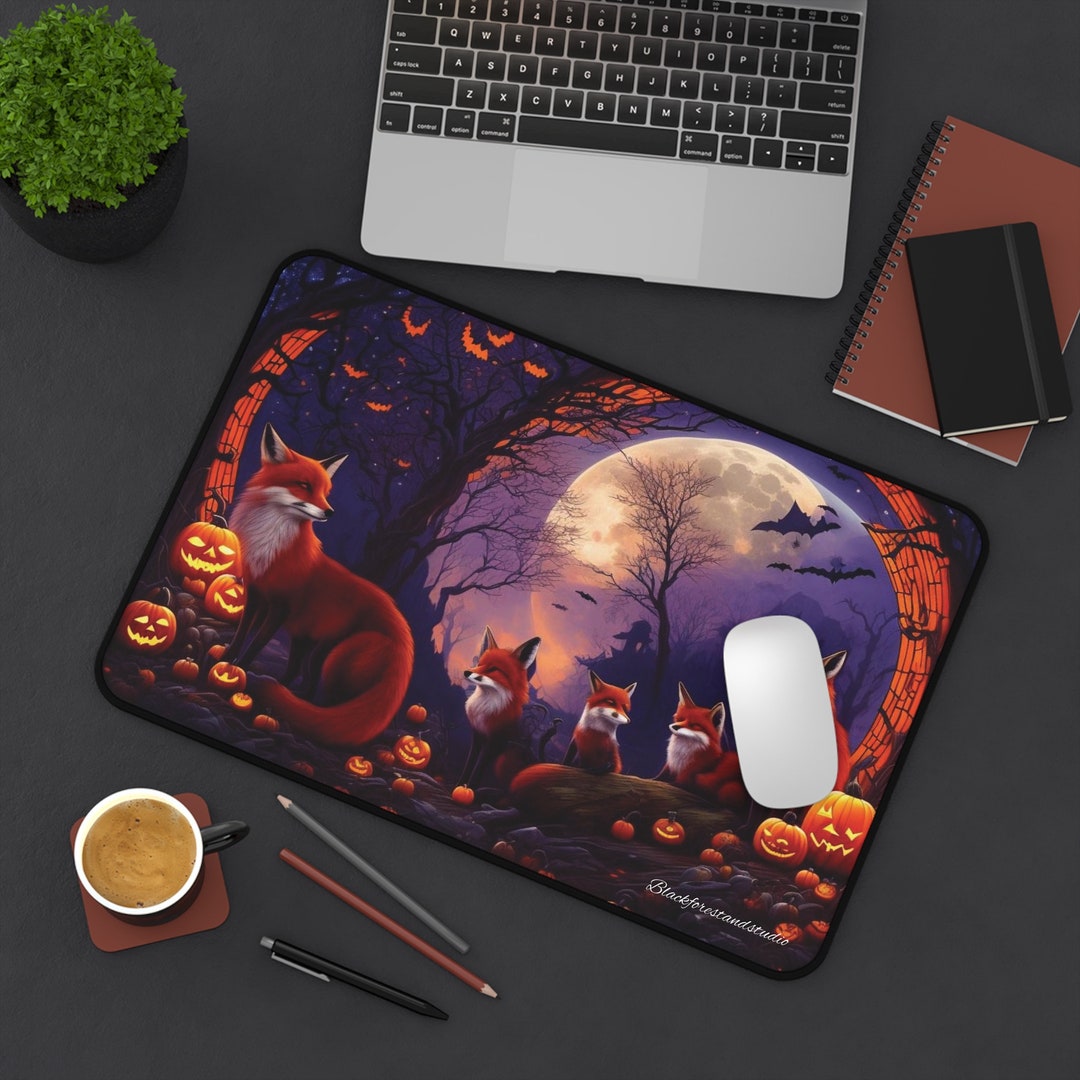 Nature's Fox Guardian Desk Cover, Desk Cover, Desk Mat - Etsy